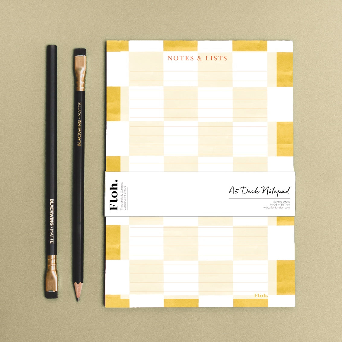 NEW! Spritz (Checkerboard) A5 Desk Pad – Toasted Crumpet